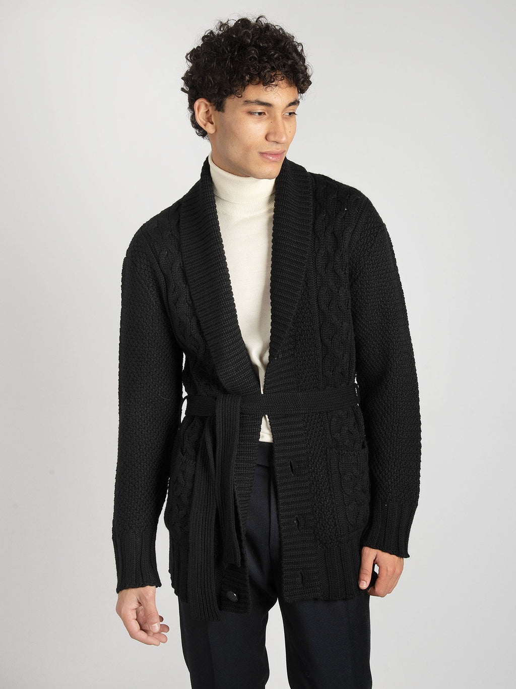 Tagliatore | Maglia Cardigan Knox Lana - Nero – Naldi